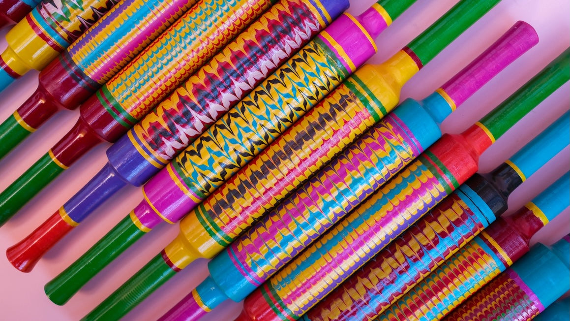 Colourful Chapati Rolling Pin – Fields Funky Finds